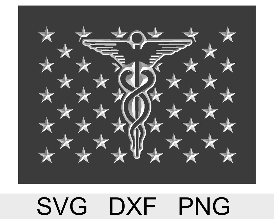 Union With Madical Caduceus. Svg and Dxf Files Included. Create Your ...