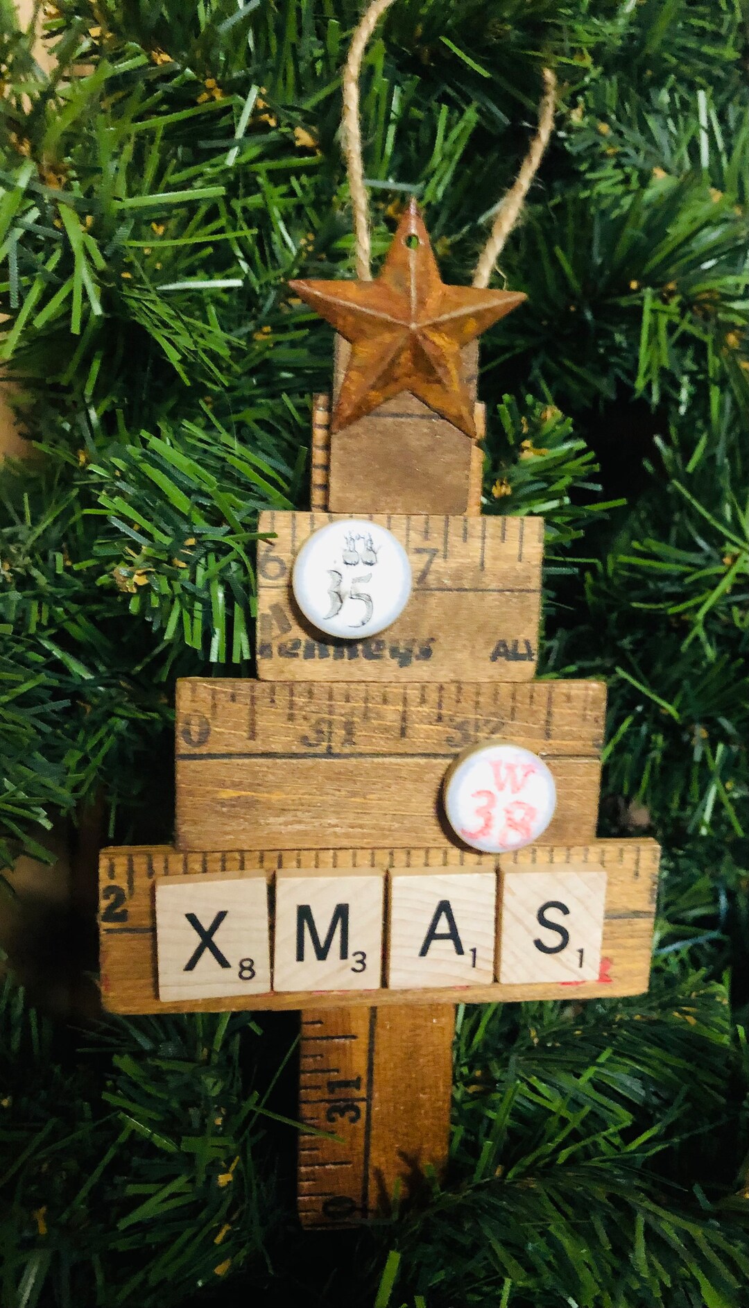 PERSONALIZED Rustic Wooden Christmas Tree Ornament - Etsy