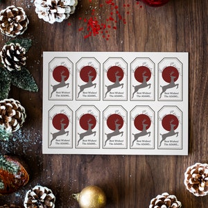 Editable Christmas Gift Tags | Printable Minimal Reindeer Present Tag ...