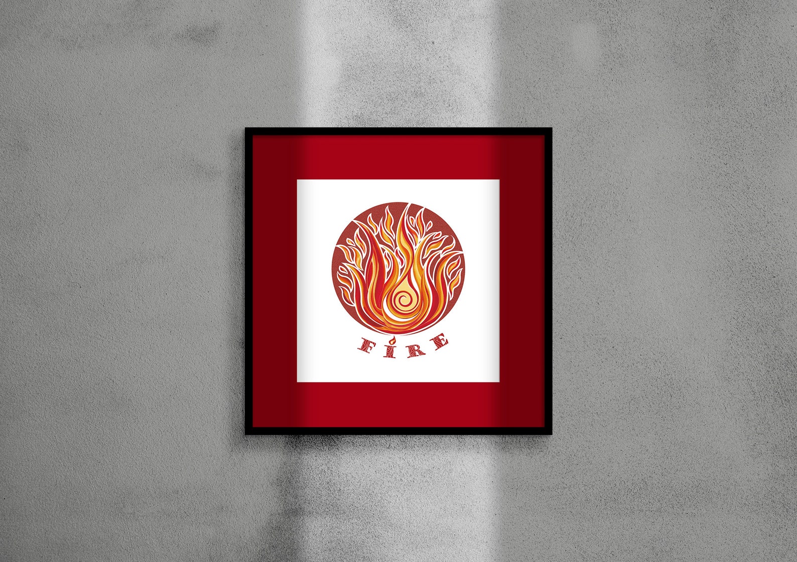 Four Elements Art Print Air Water Earth and Fire Poster | Etsy