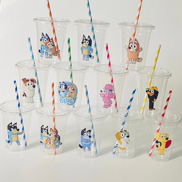 Bluey Cups for Kids Birthday - Etsy