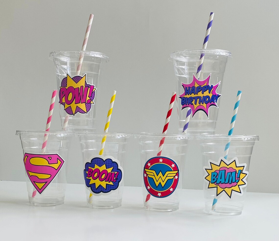Superhero Party Disposable Superhero Cups Superhero Party - Etsy