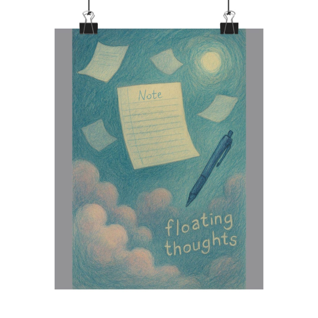 Dreamcore Pastel Matte Vertical Posters, ADHD Focus Wall Art Print ...