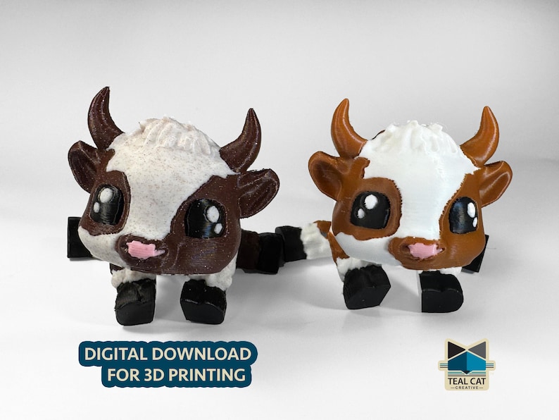 Articulated Holstein Cow | 3D Print STL File - Etsy Canada