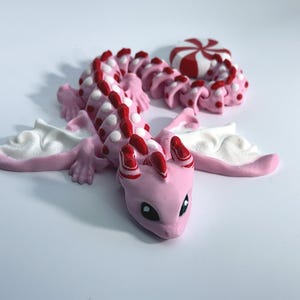 Peppermint Articulating Dragon STL | Print-in-place 3D Model (digital ...