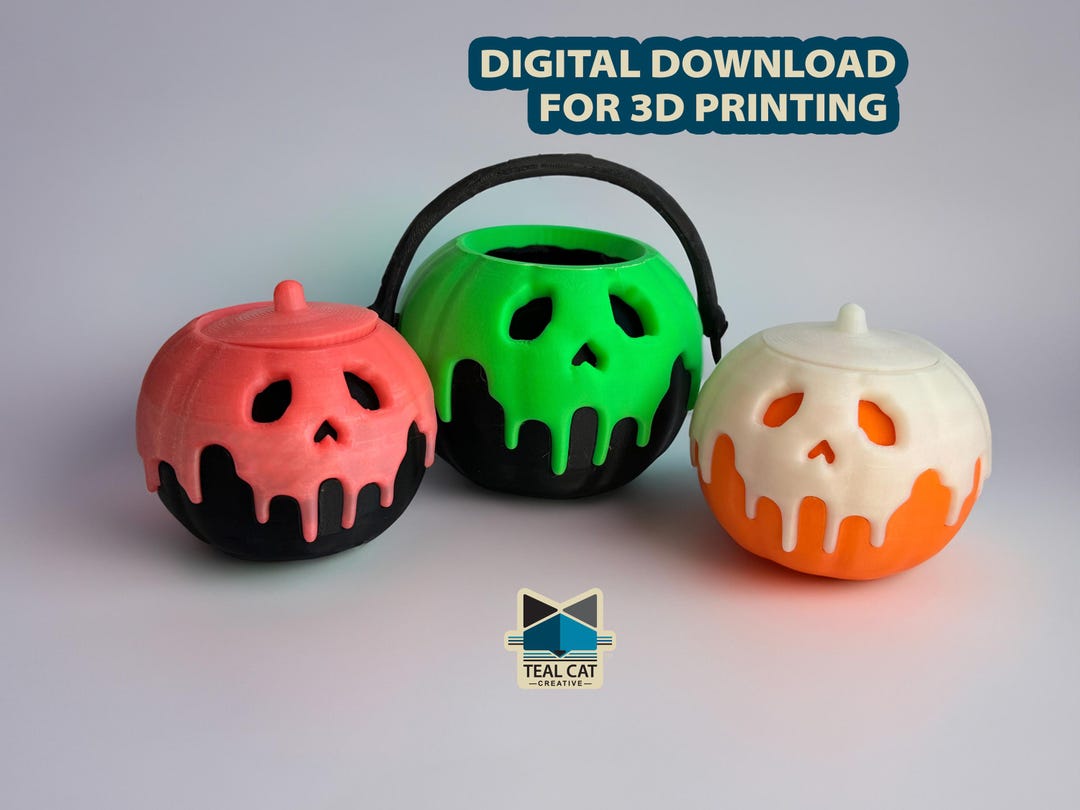 Poison Pumpkin Bucket by Tealcat Creative | STL File | Dragon Egg ...