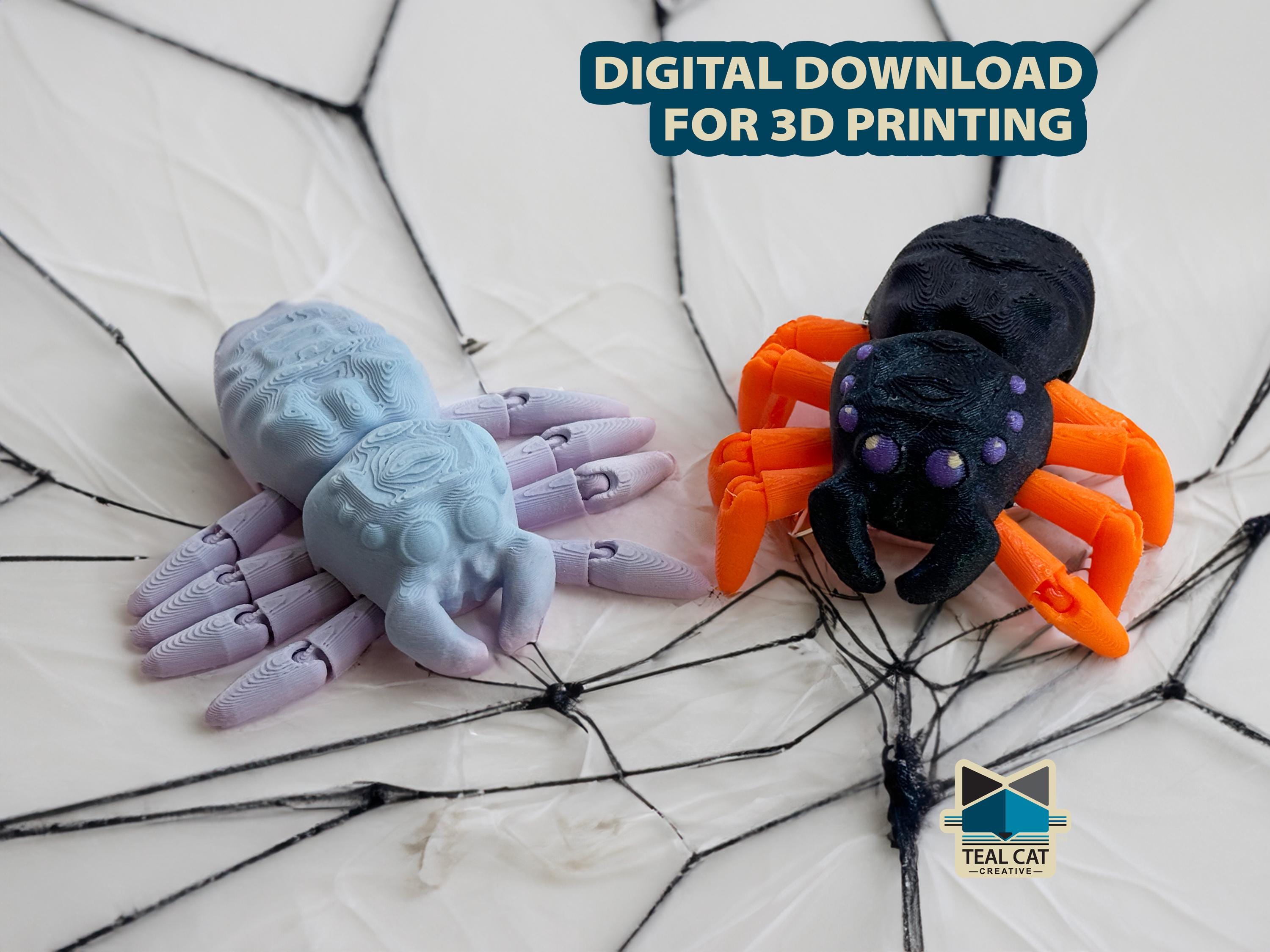 Skeletorus Jumping Spider by Teal Cat Creative | STL File | Articulated ...