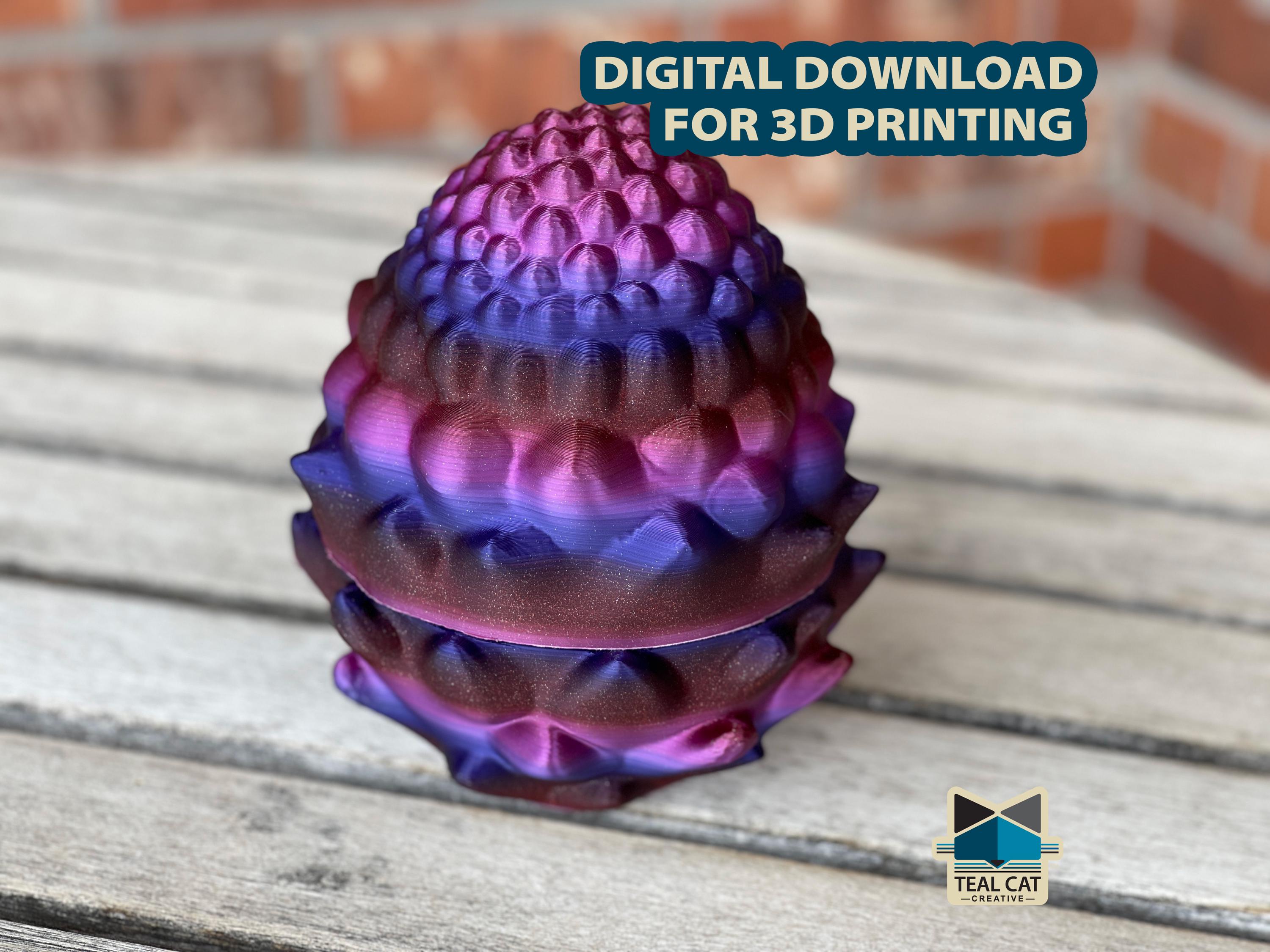 Bristlecone Dragon Egg by Tealcat Creative | STL File | Dragon Egg ...