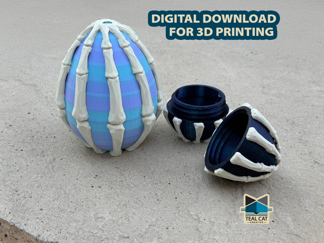 Skeleton Egg by Tealcat Creative | STL File | Dragon Egg | Mini ...