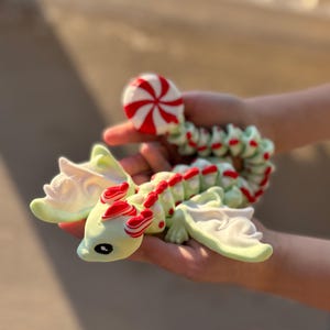 Peppermint Articulating Dragon STL | Print-in-place 3D Model (digital ...