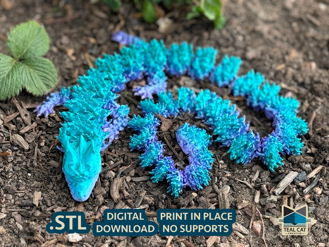 Articulated Fire Dragon STL File | 3D Printing Flexi Pet - Etsy