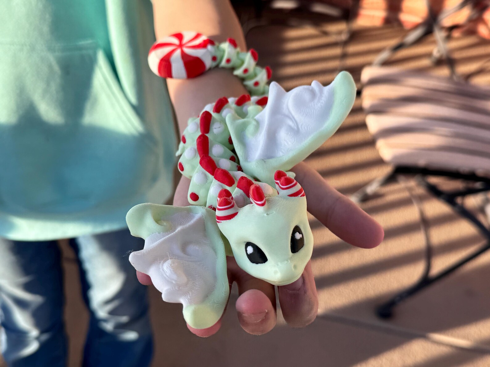 Peppermint Articulating Dragon STL | Print-in-place 3D Model (digital ...
