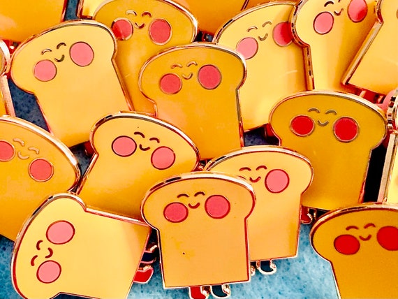 Toast Pin Enamel Pin Lapel Pin Kawaii Pin Cute Pin | Etsy