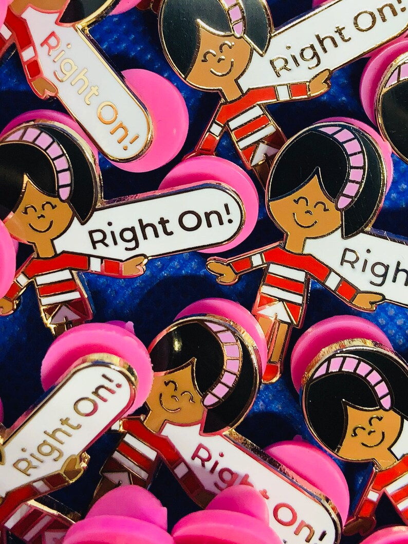 Enamel and Acrylic Pin L Super Cute | Right on Pin - Etsy