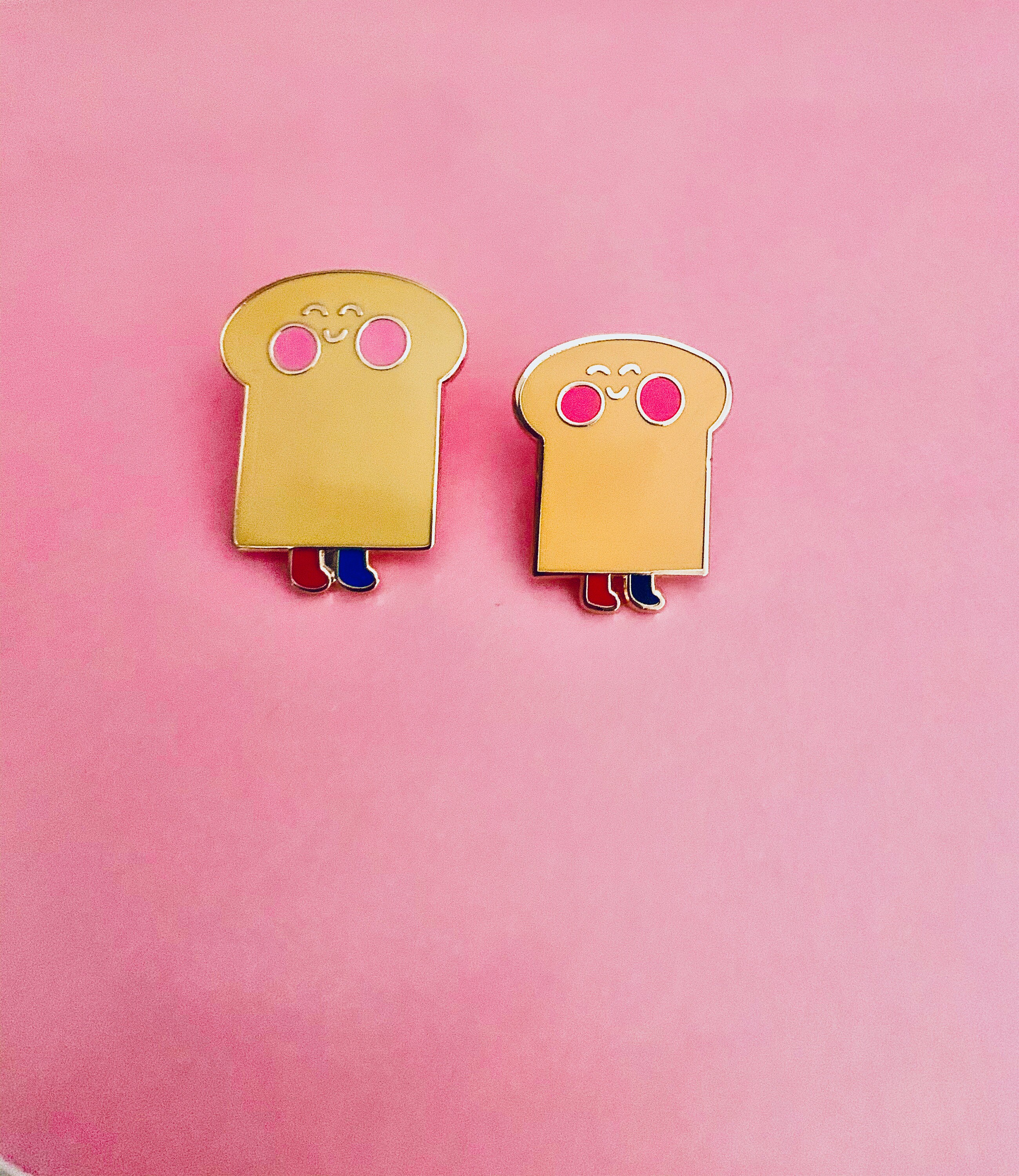 Toast Pin - Enamel Pin - Lapel Pin - Kawaii Pin - Cute Pin - Gold ...