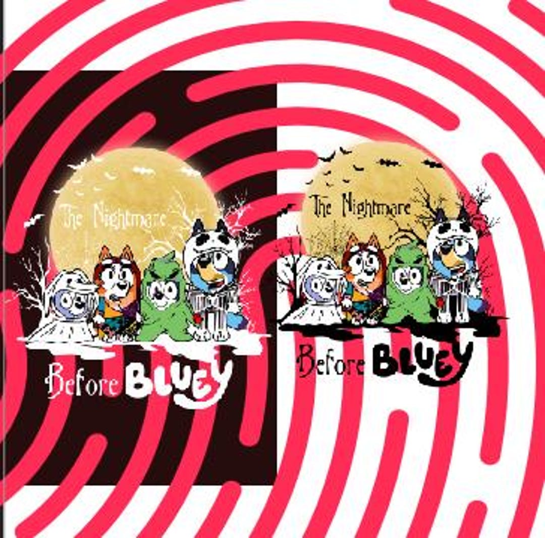 Bluey the Nightmare Before Halloween Png, Pumpkin Png, Vintage Bluey ...