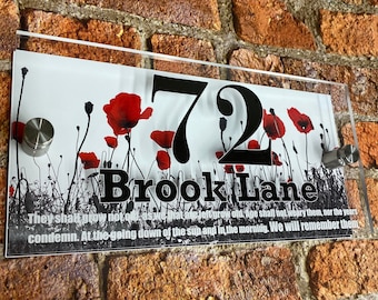 Poppy Field House Sign | Etsy UK