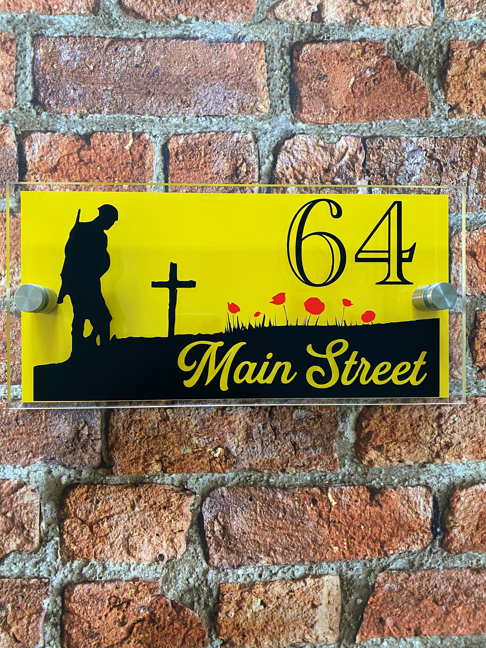 Poppy Field House Sign - Etsy UK