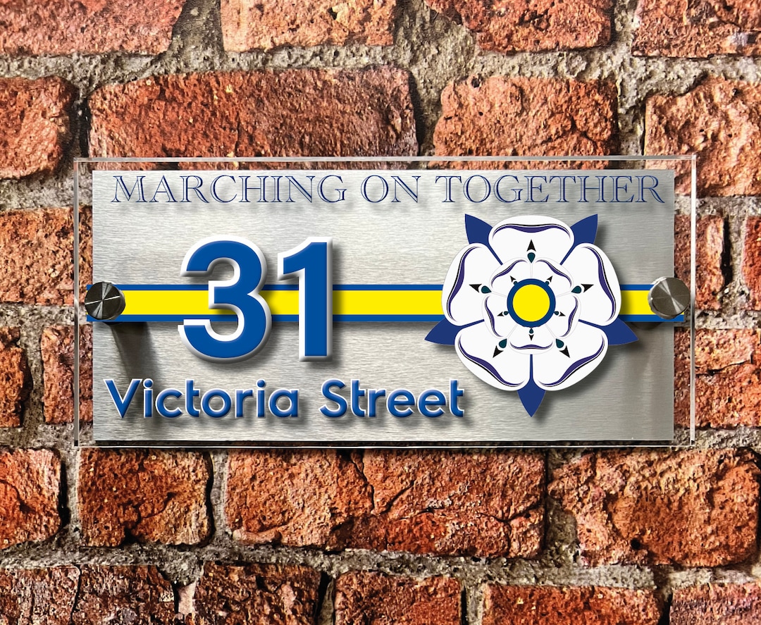 Leeds House Number Plate Plaque - Etsy UK