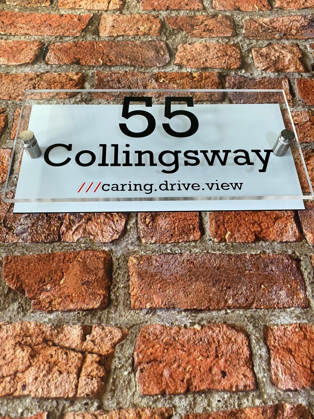 What3words House Sign, Super Thick Acrylic Fronts 310mm X 150mm - Etsy UK