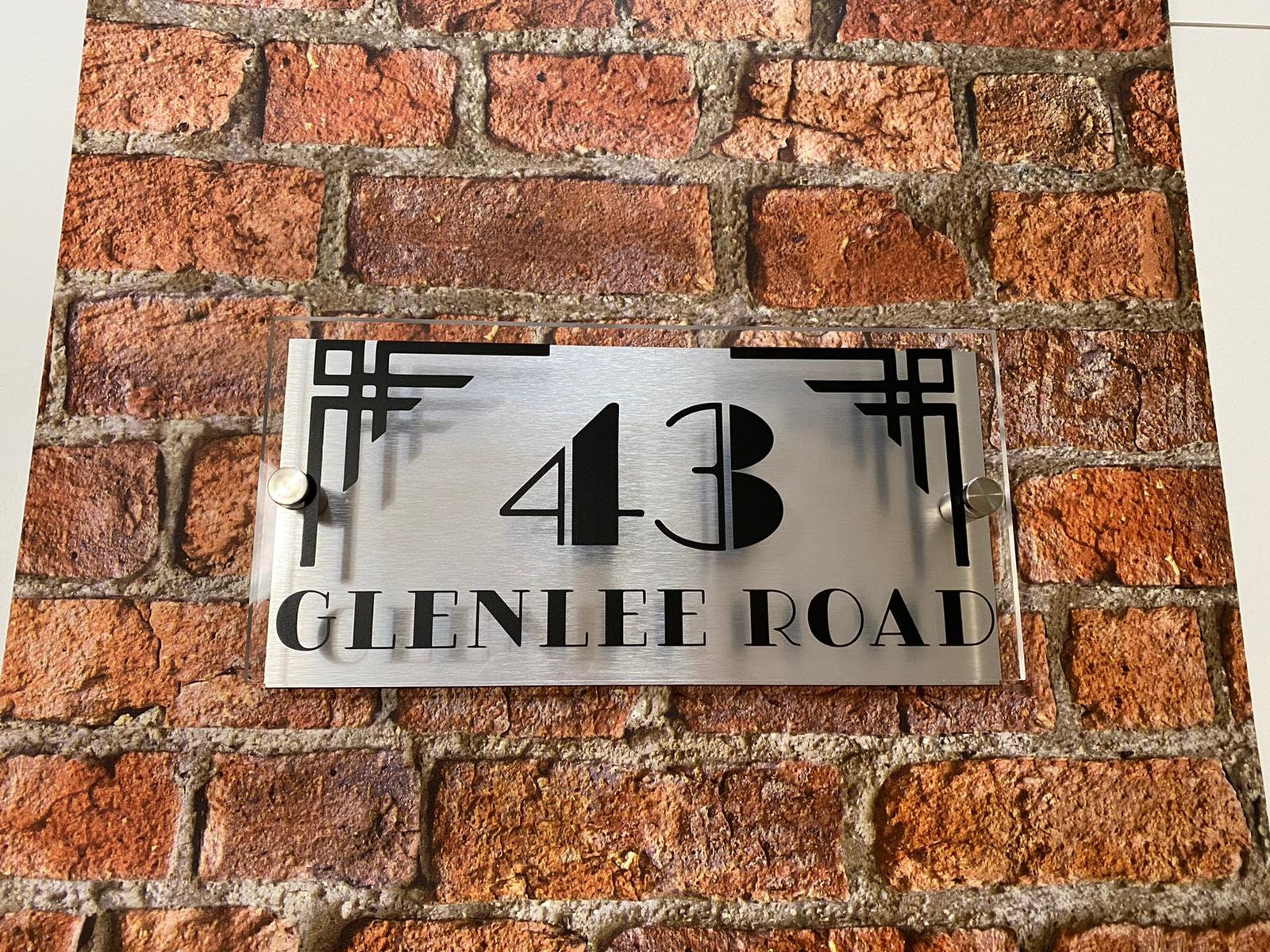 Art Deco Style House Sign Modern Looking With Super Thick - Etsy UK