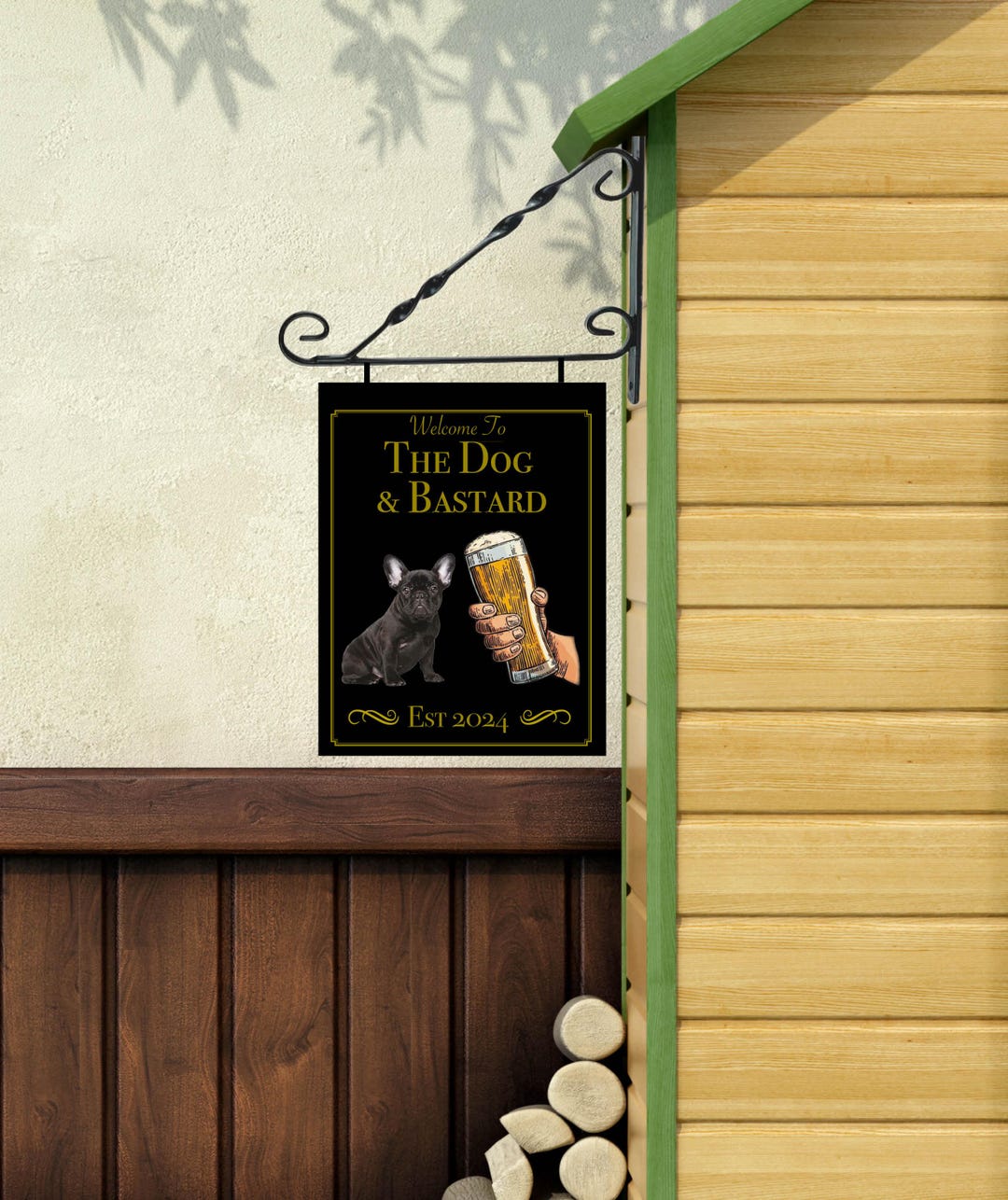 Personalised Home Bar Sign | Outdoor Pub Shed Sign - Hanging With ...