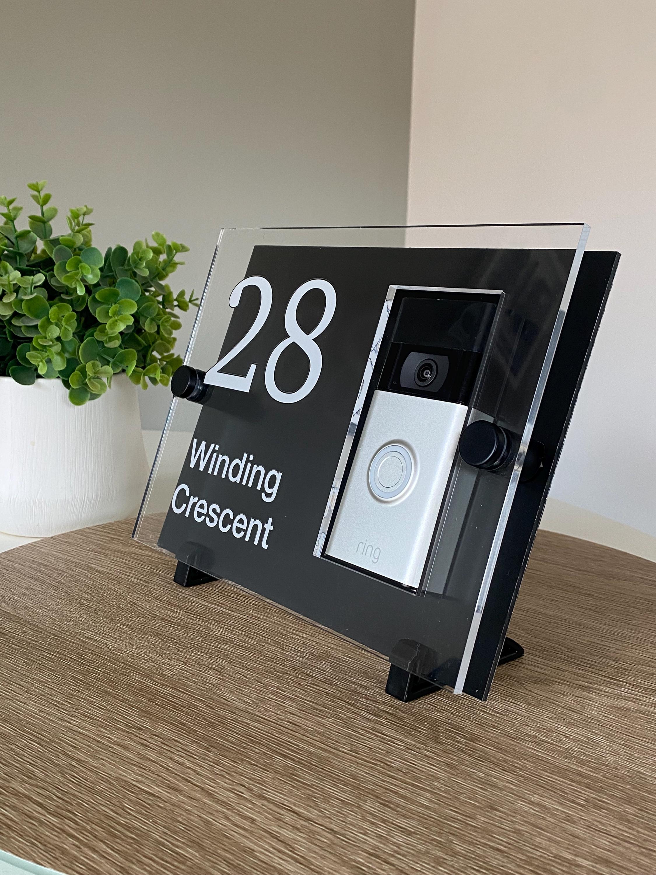 Ring Doorbell House Number Sign Plaque to Surround Your Camera Video ...