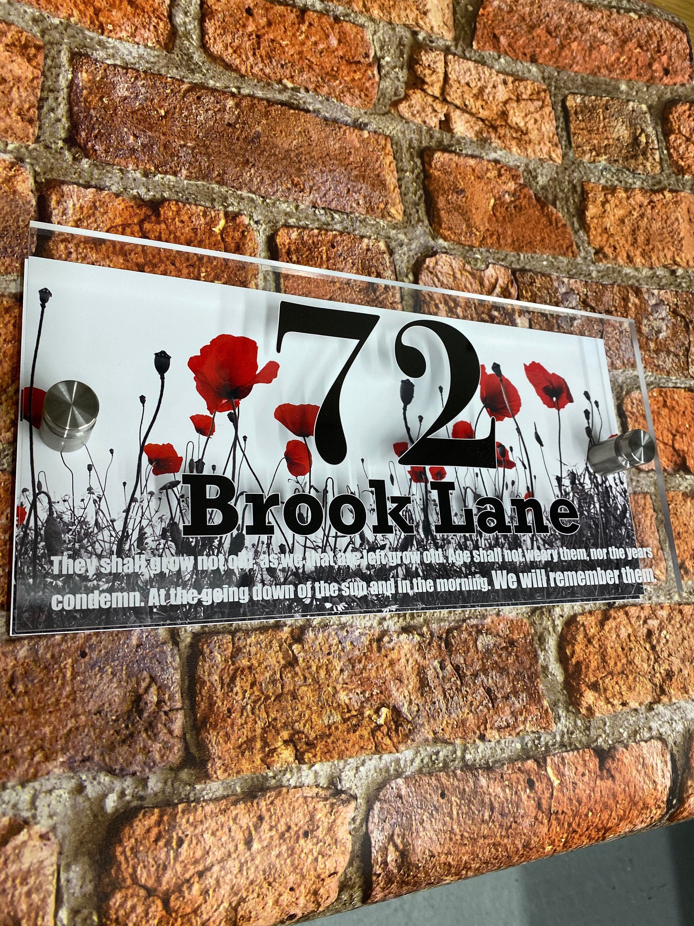 Poppy House Sign - Etsy UK