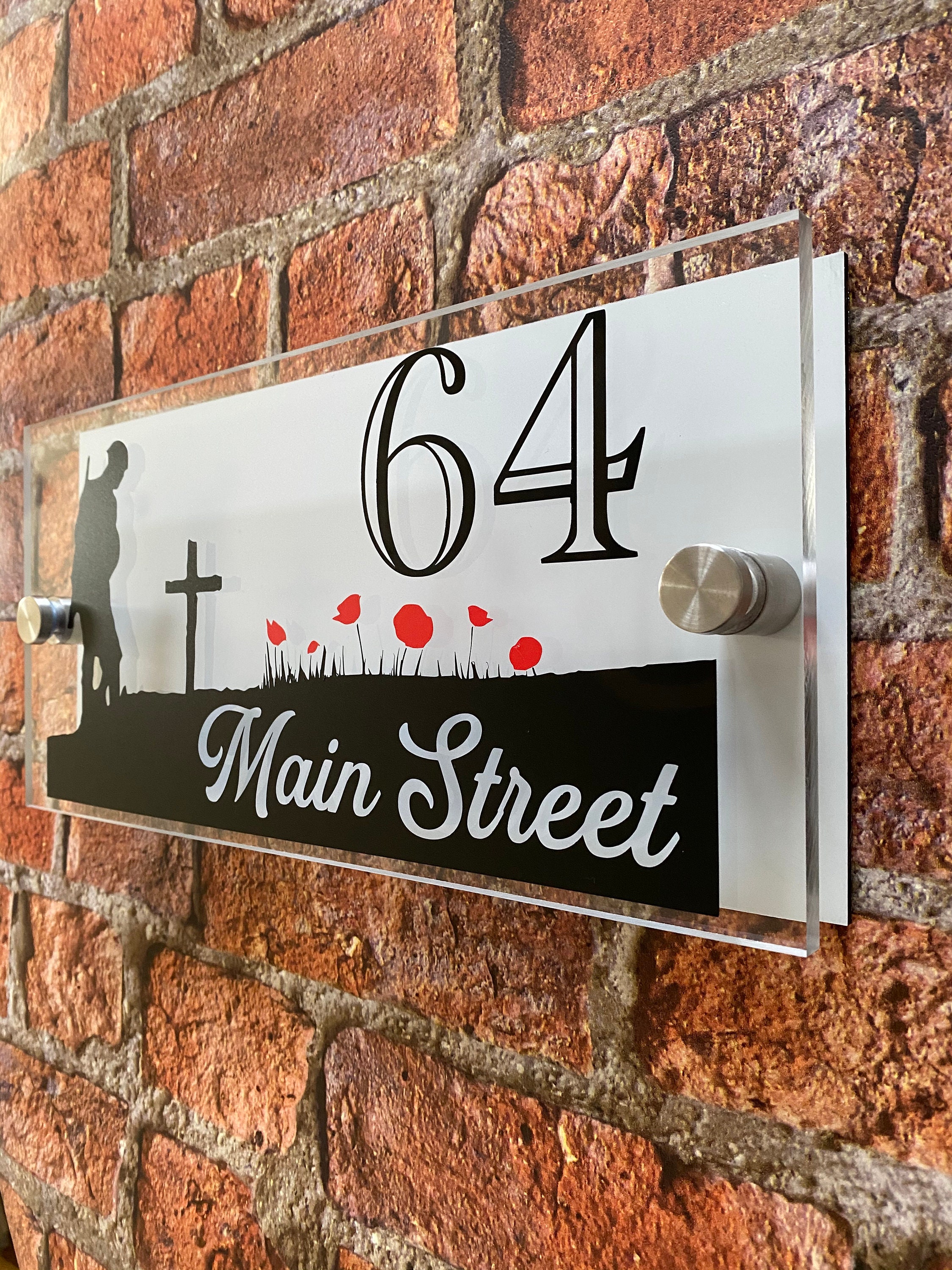 Poppy Field House Sign - Etsy UK