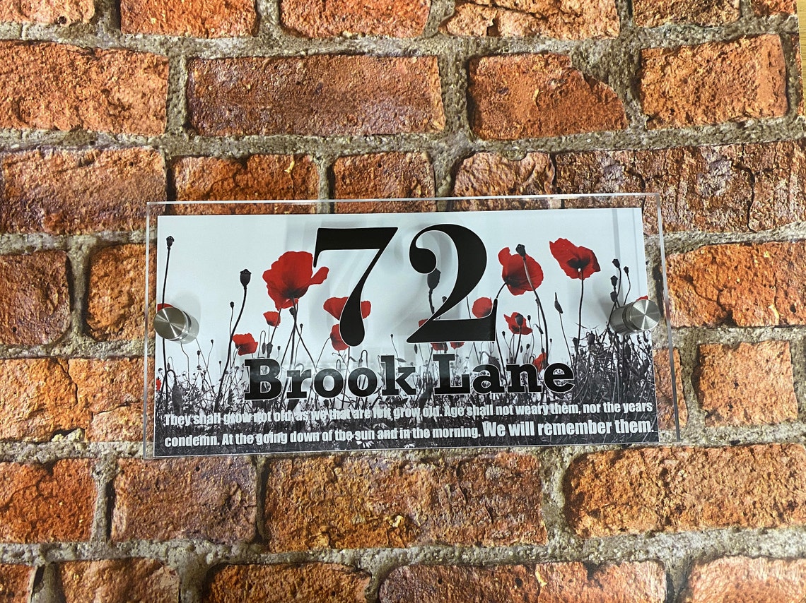 Poppy House Sign - Etsy UK