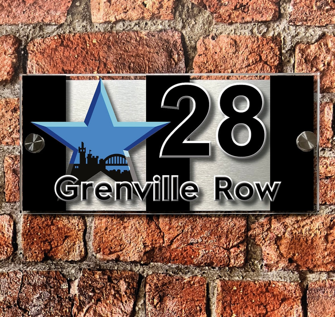 Newcastle House Number Plaque for the Magpies Fan in the Toon Army ...