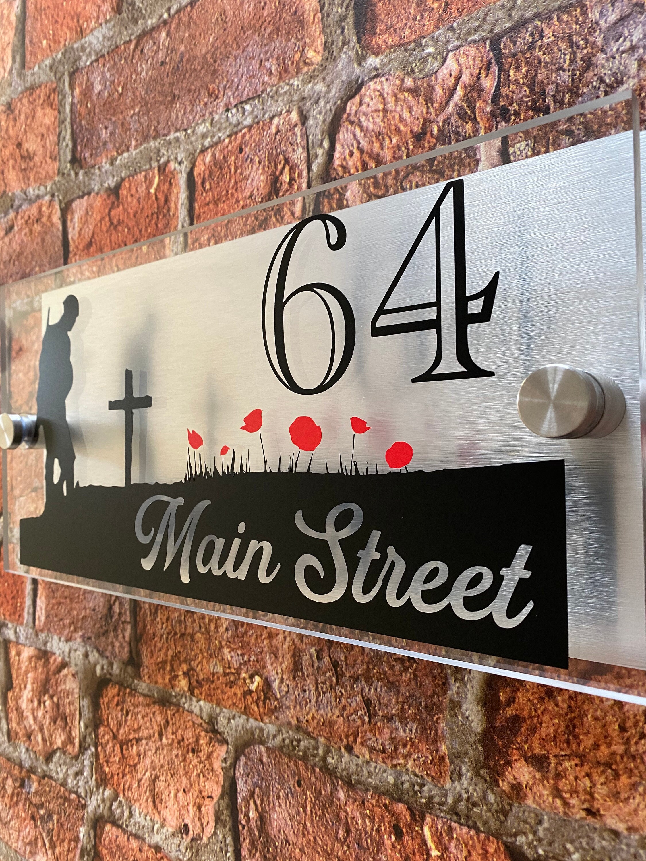 Poppy Field House Sign - Etsy UK