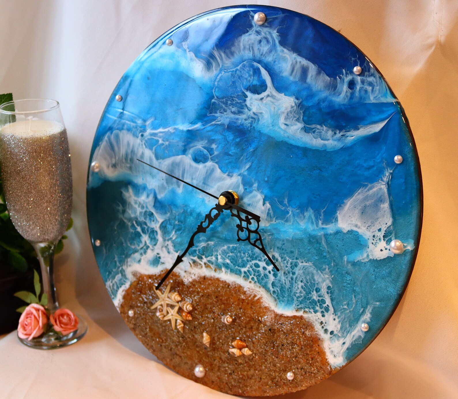 Clock, Wall Clock, Resin Art Clock, Abstract Resin Clock, Unique ...