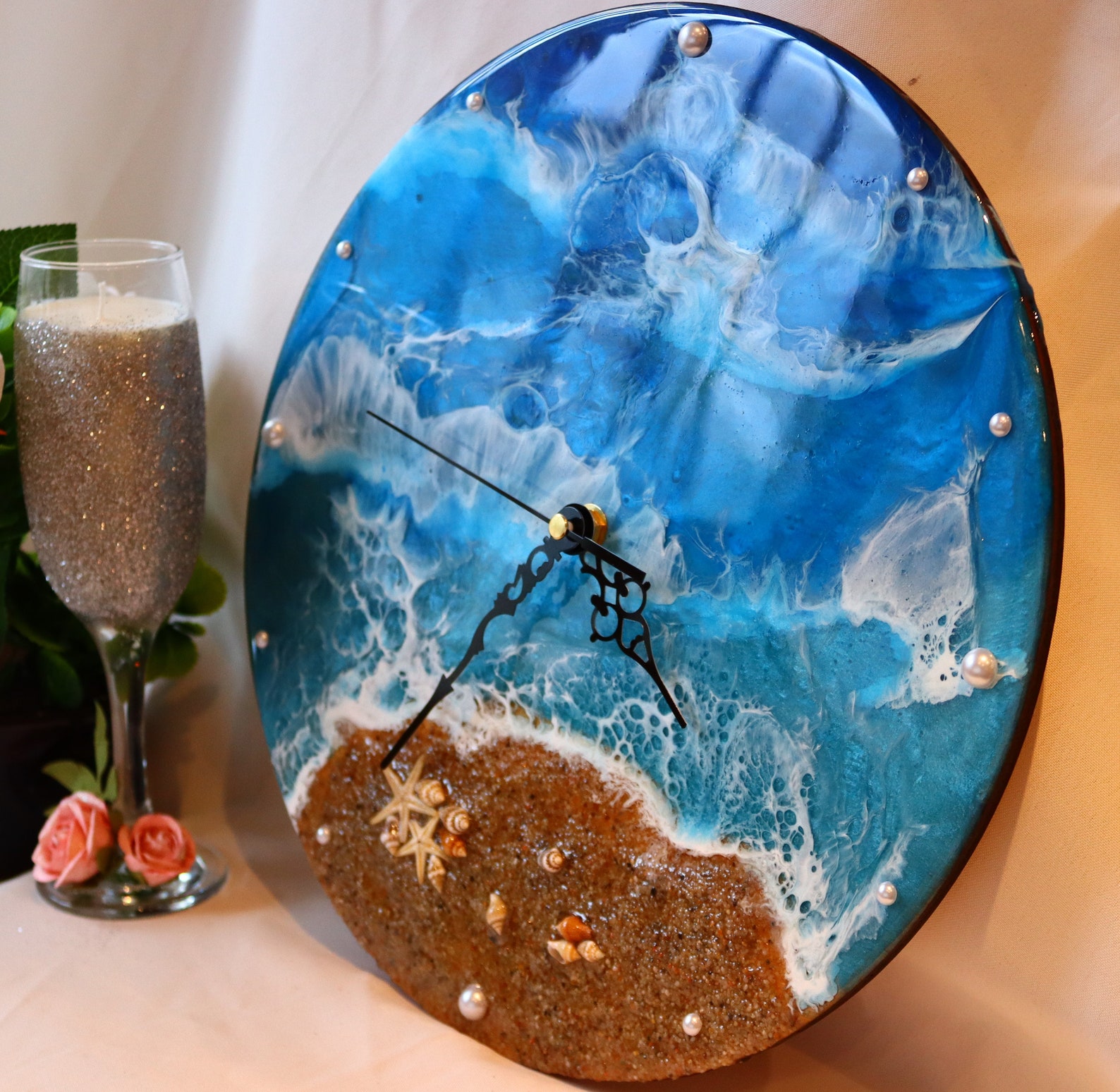 Clock, Wall Clock, Resin Art Clock, Abstract Resin Clock, Unique ...