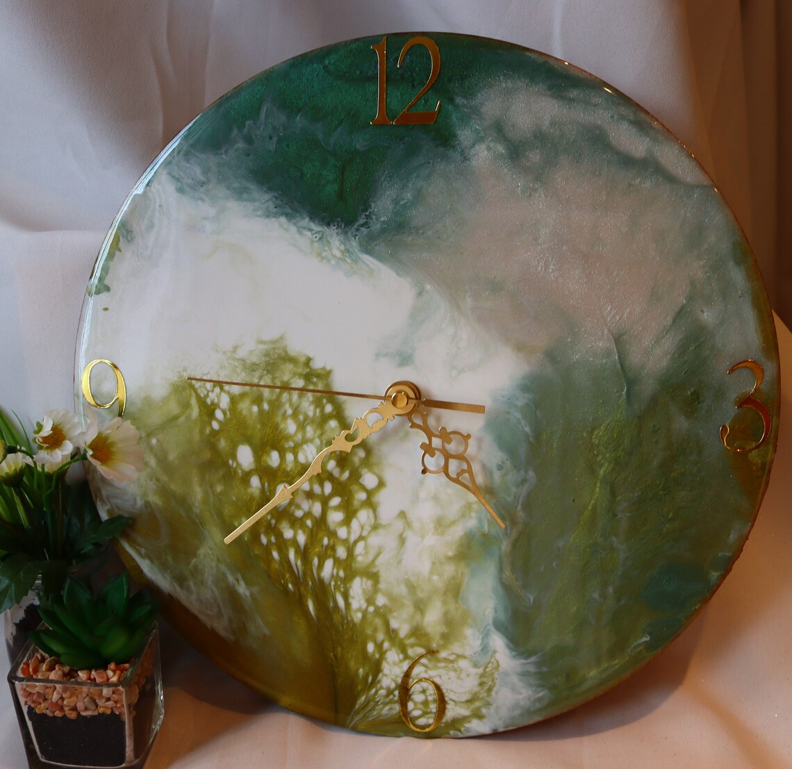 Clock Wall Clock Resin Art Clock Abstract Resin Clock - Etsy UK