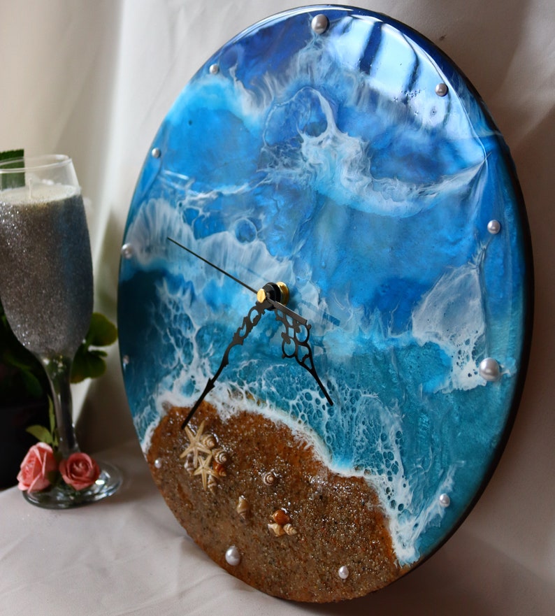 Clock, Wall Clock, Resin Art Clock, Abstract Resin Clock, Unique ...