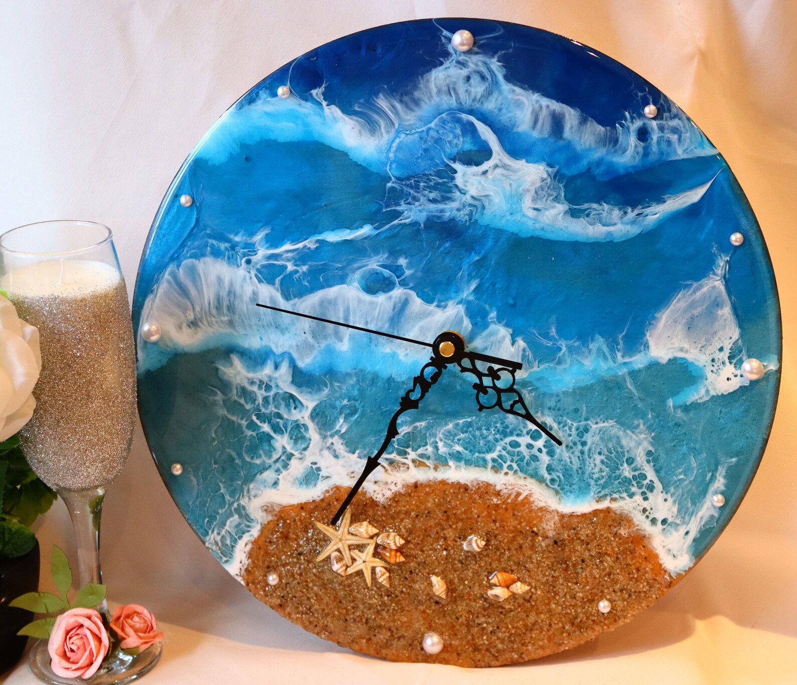 Clock, Wall Clock, Resin Art Clock, Abstract Resin Clock, Unique ...