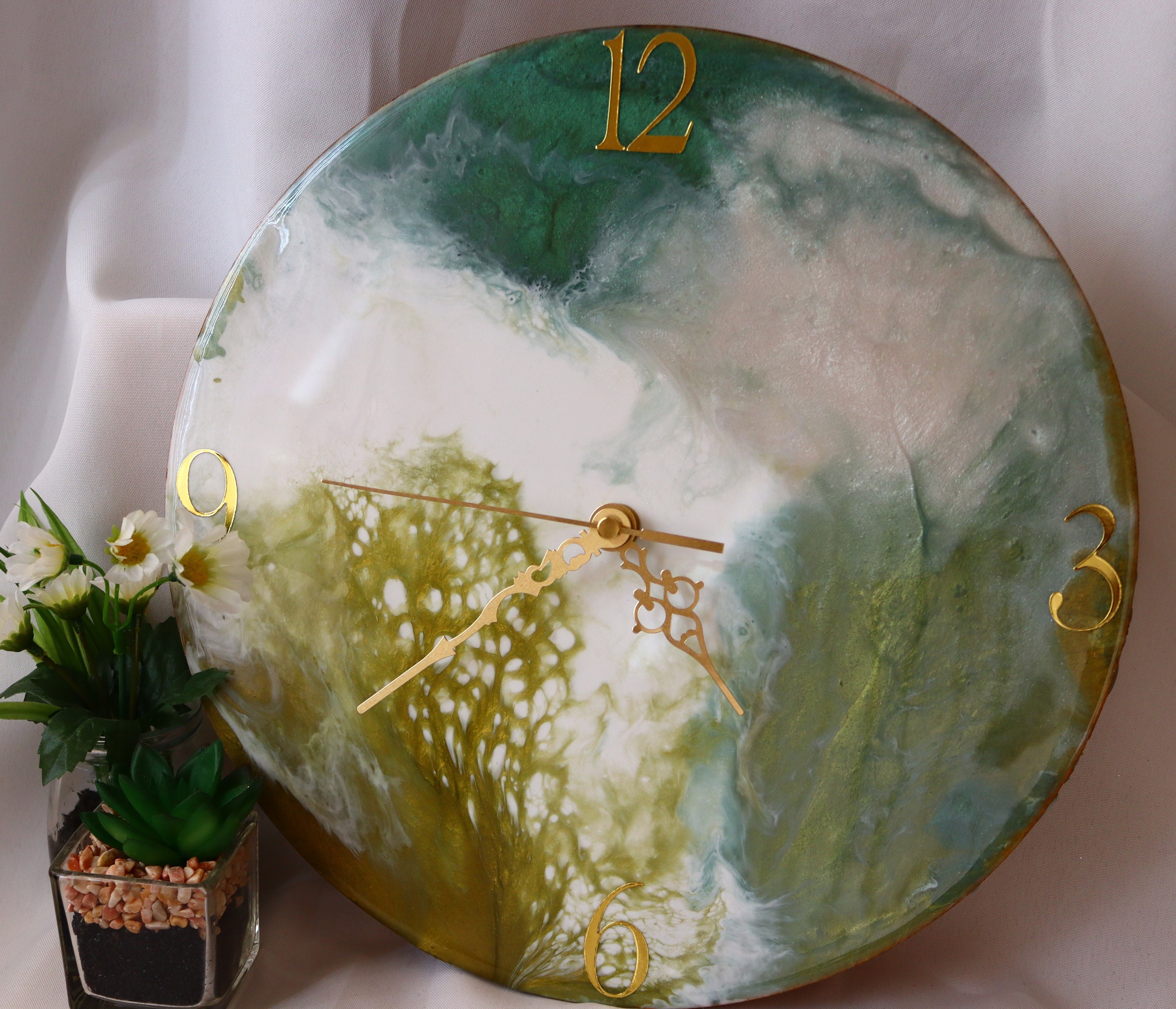Clock Wall Clock Resin Art Clock Abstract Resin Clock - Etsy UK