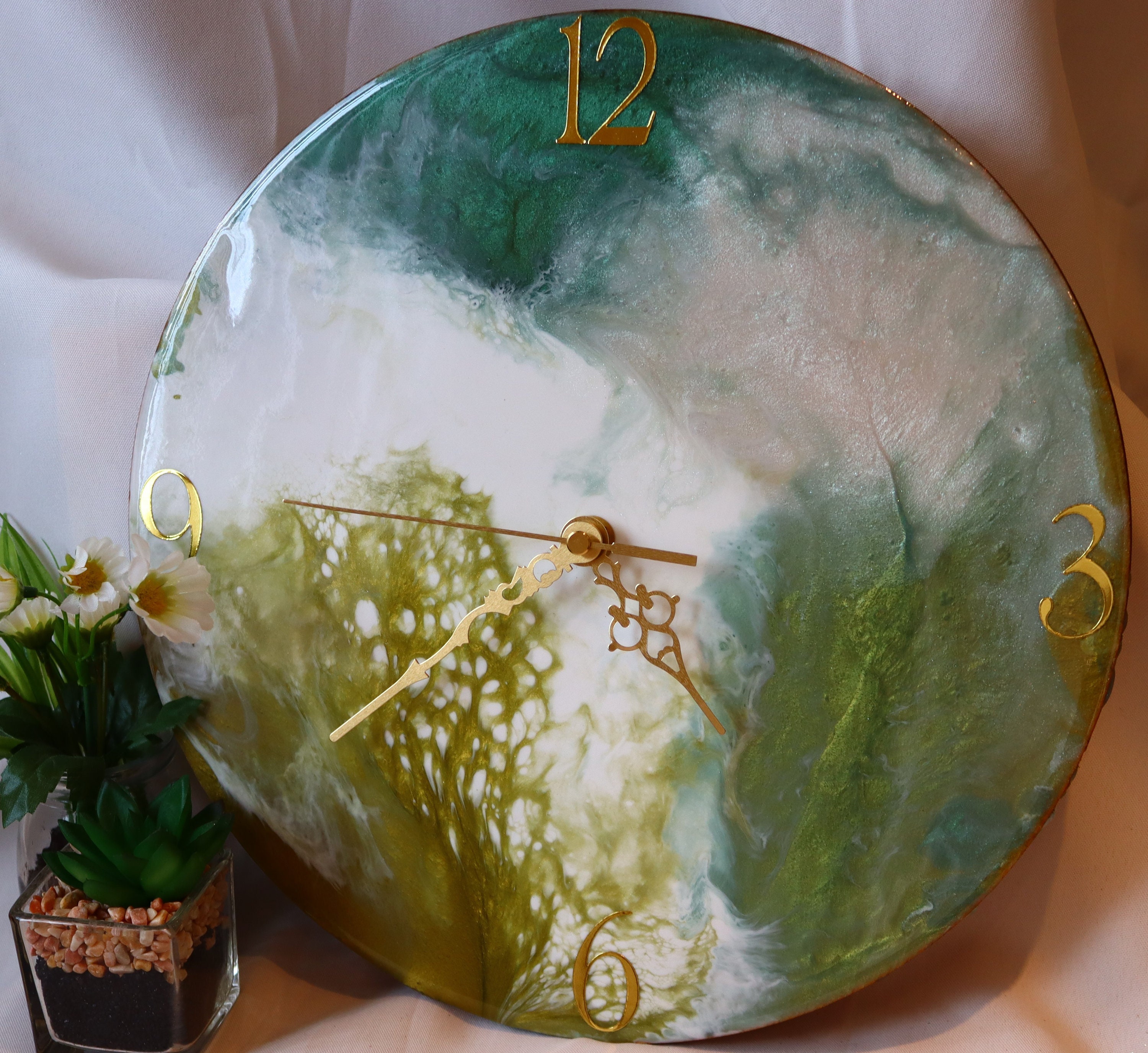 Clock Wall Clock Resin Art Clock Abstract Resin Clock - Etsy UK