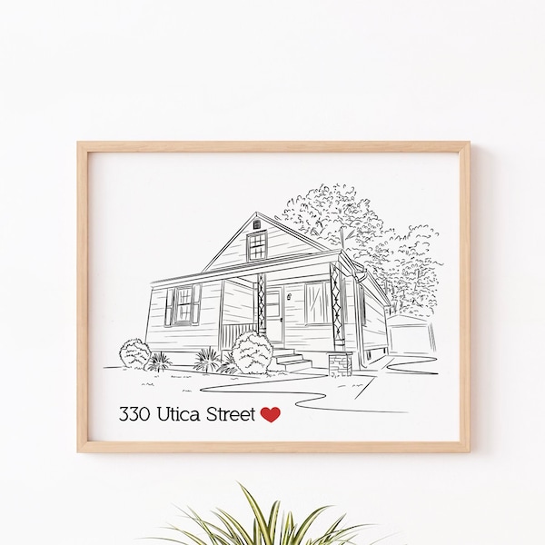 Custom House Drawing - Etsy