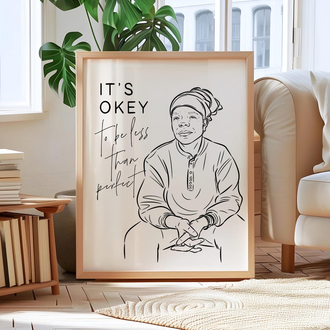 Inspirational Maya Angelou Feminist Art Print - African American Author ...