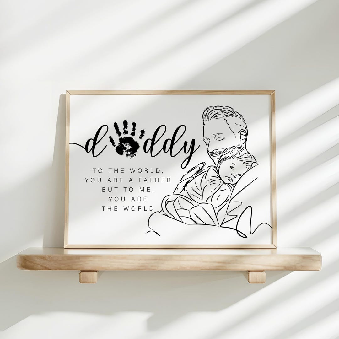 Custom Dad and Child Portrait | Line Drawing From Photo | Family ...