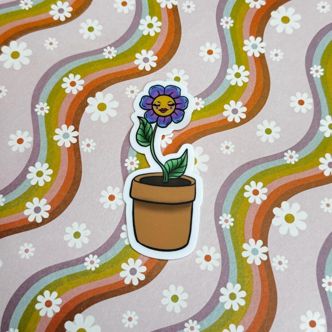 Flower Power Sticker | Waterproof Sticker | Laptop Sticker ...