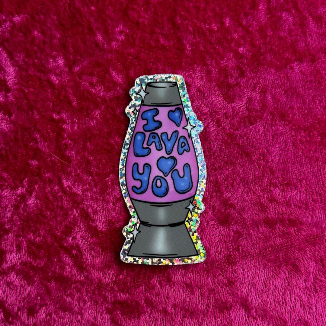 Holographic I Lava You Sticker | Waterproof Sticker | Laptop Sticker ...
