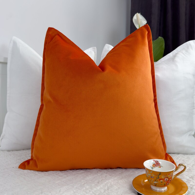Orange Throw Pillows - Etsy