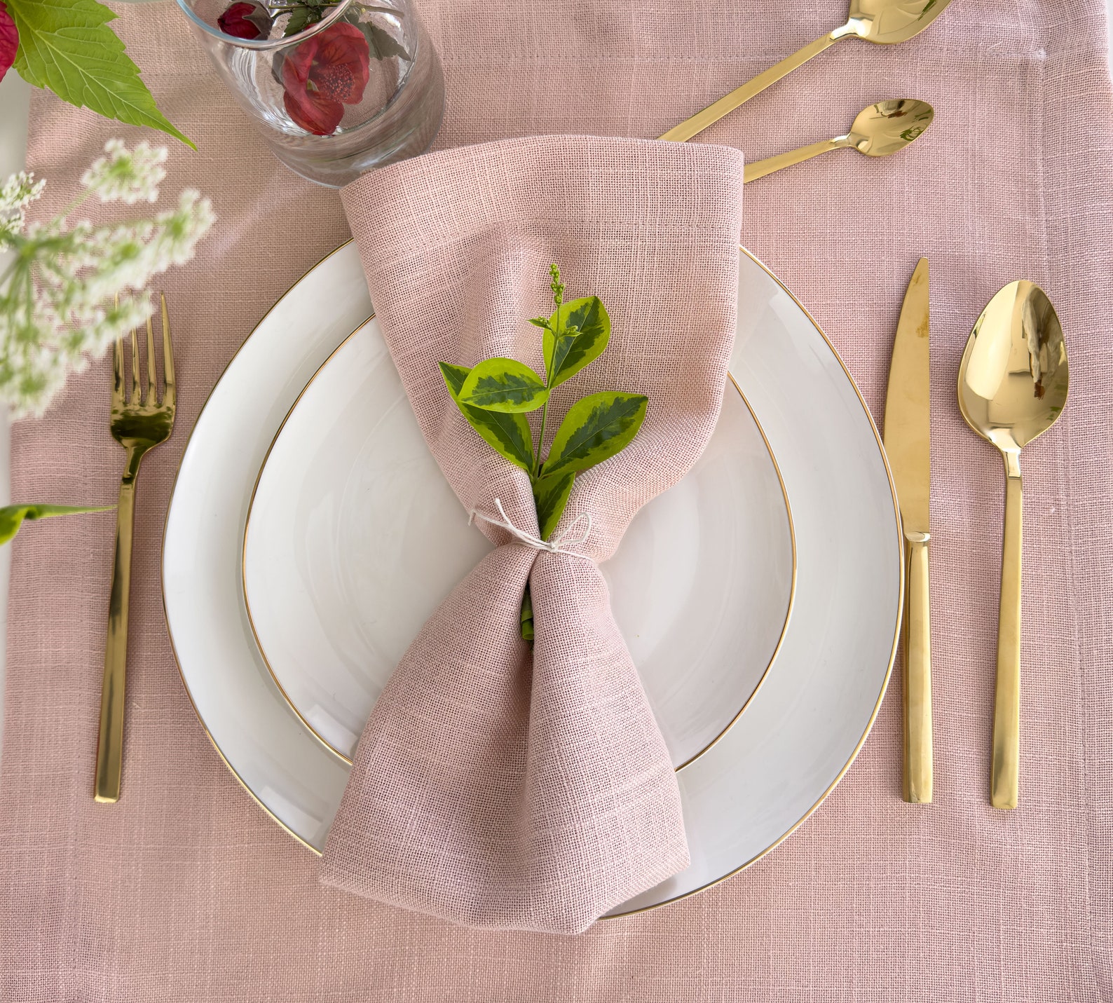 Natural Linen Napkins Set Washed Table Linen, Wedding Table Decor ...