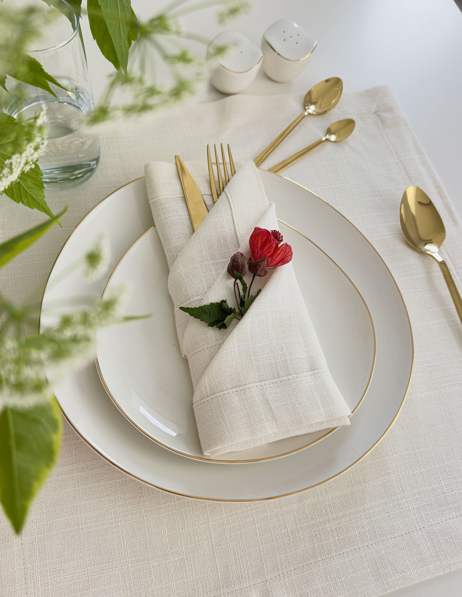 Natural Linen Napkins Set Washed Table Linen, Wedding Table Decor ...