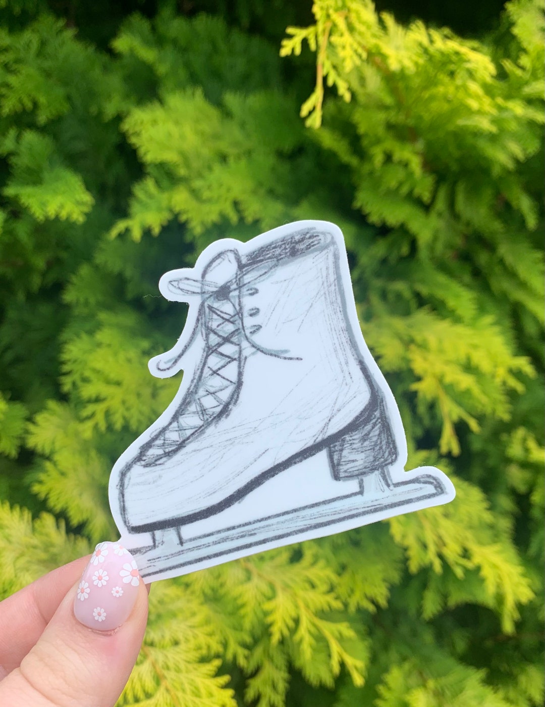 Ice Skate Sticker - Etsy