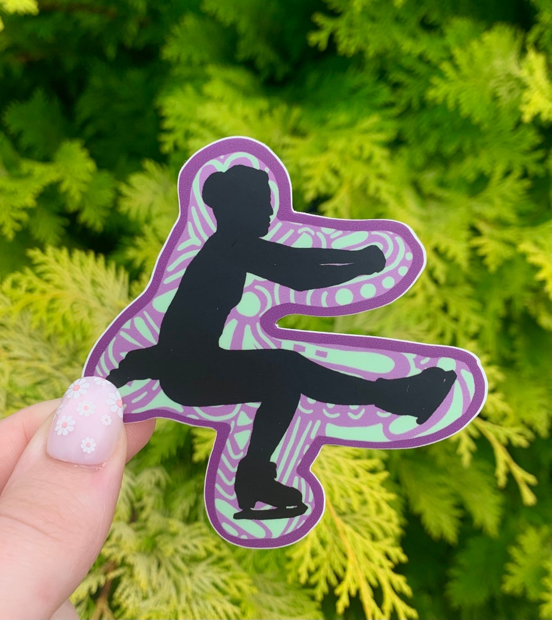 Figure Skating Sticker, Laptop Sticker, Water Bottle Sticker, Ice ...