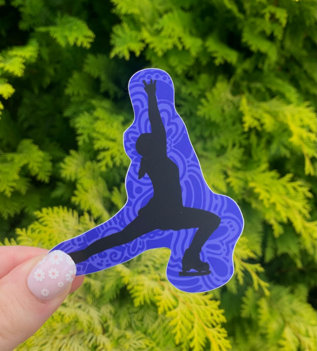 Purple Figure Skating Sticker, Laptop Sticker, Water Bottle Sticker ...
